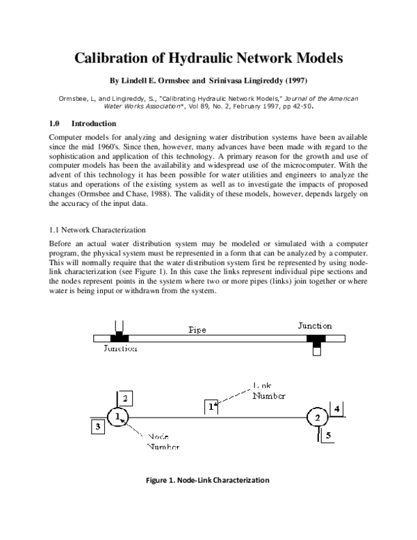 (PDF) Calibrating hydraulic network models