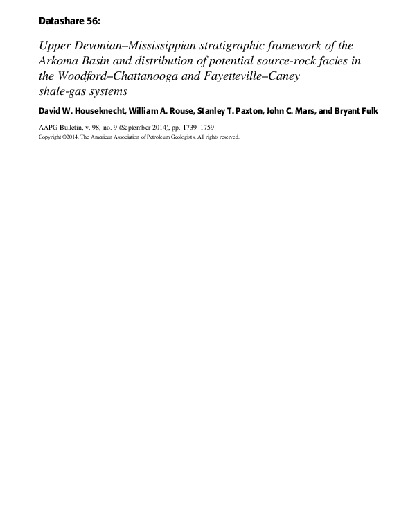 (PDF) Upper Devonian–Mississippian stratigraphic framework of the ...