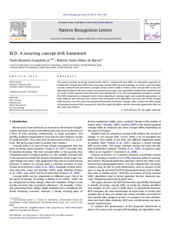 (PDF) RCD: A recurring concept drift framework