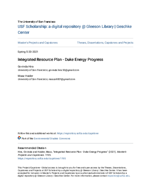 (PDF) Integrated Resource Plan - Duke Energy Progress