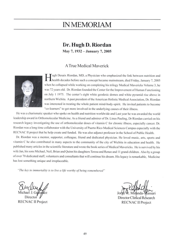 (PDF) Dr. Hugh D. Riordan | Jorge Miranda-Massari - Academia.edu