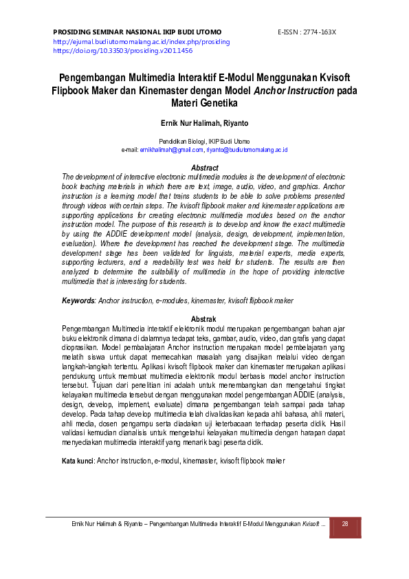 (PDF) Pengembangan Multimedia Interaktif E-Modul Menggunakan Kvisoft Flipbook Maker dan ...