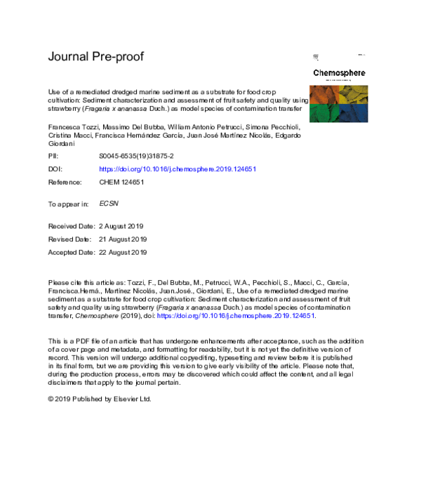 (PDF) Use of a remediated dredged marine sediment as a substrate for ...