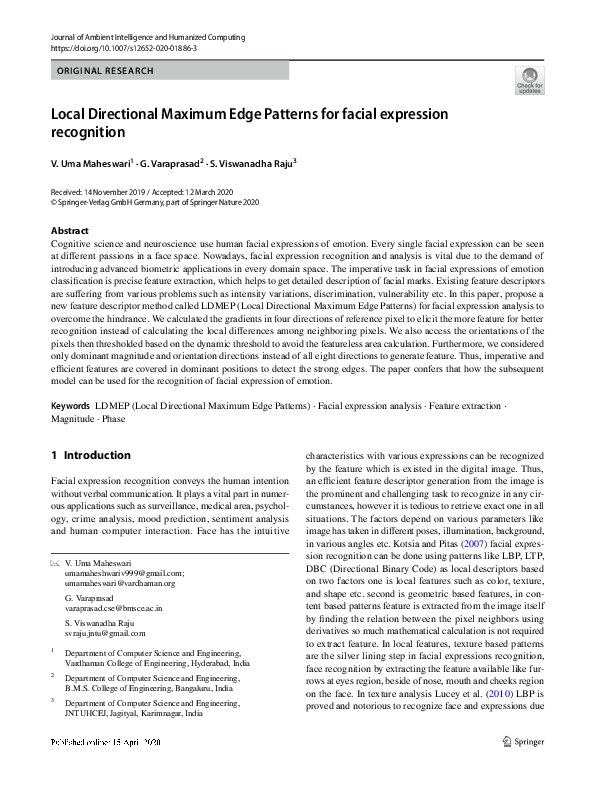 Pdf Local Directional Maximum Edge Patterns For Facial Expression Recognition