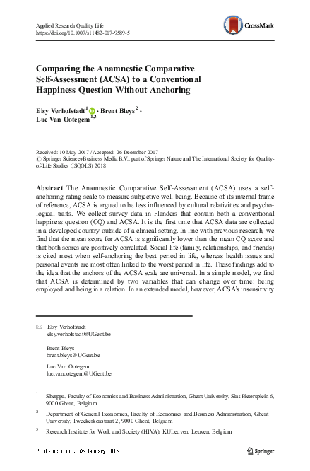 (PDF) Comparing the Anamnestic Comparative Self-Assessment (ACSA) to a ...