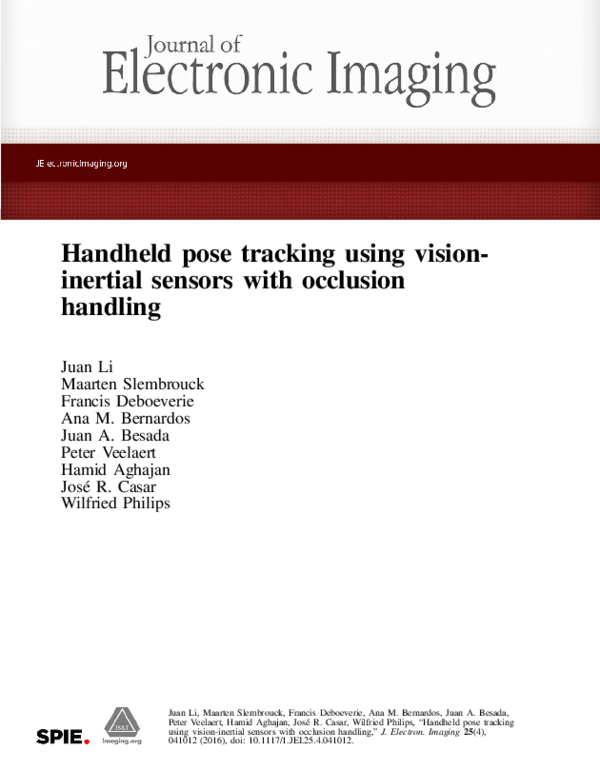 (PDF) Handheld pose tracking using vision-inertial sensors with ...