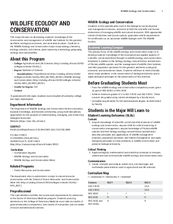 (PDF) Wildlife ecology and conservation