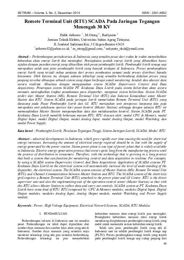 (PDF) Remote Terminal Unit (RTU) SCADA Pada Jaringan Tegangan Menengah ...