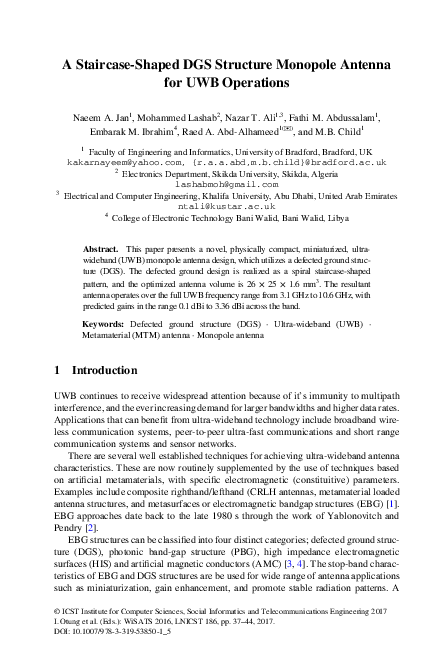 (PDF) A Staircase-Shaped DGS Structure Monopole Antenna for UWB Operations