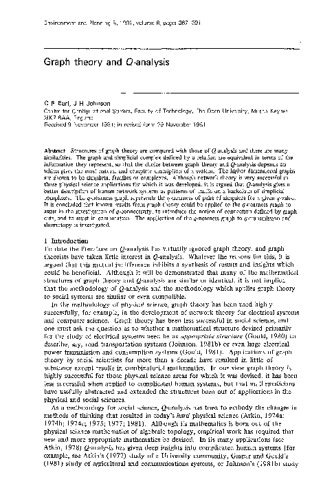 (PDF) Graph theory and Q-analysis