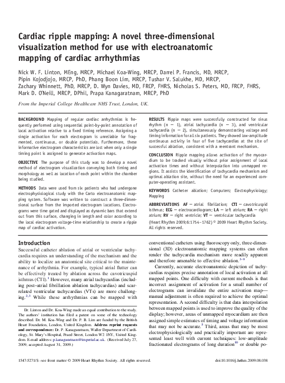 (PDF) Cardiac ripple mapping: A novel three-dimensional visualization ...