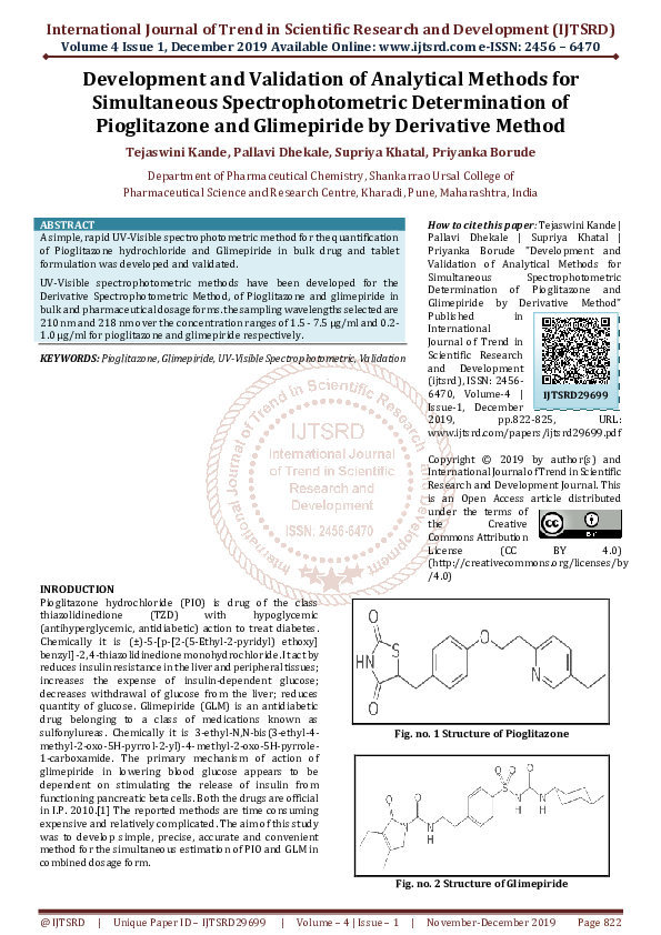 Pdf Development And Validation Of Analytical Methods For Simultaneous Spectrophotometric