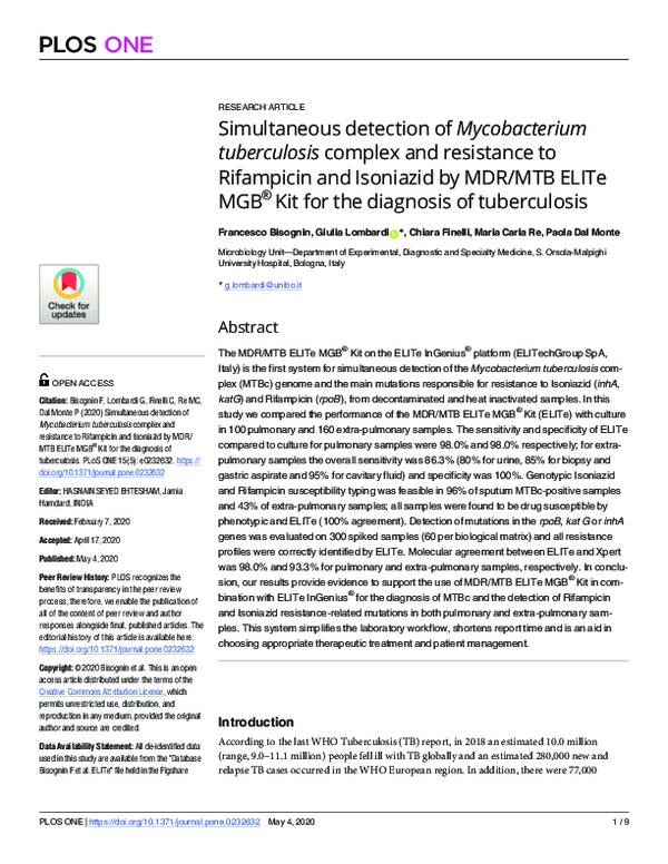 (PDF) Simultaneous detection of Mycobacterium tuberculosis complex and nontuberculous ...