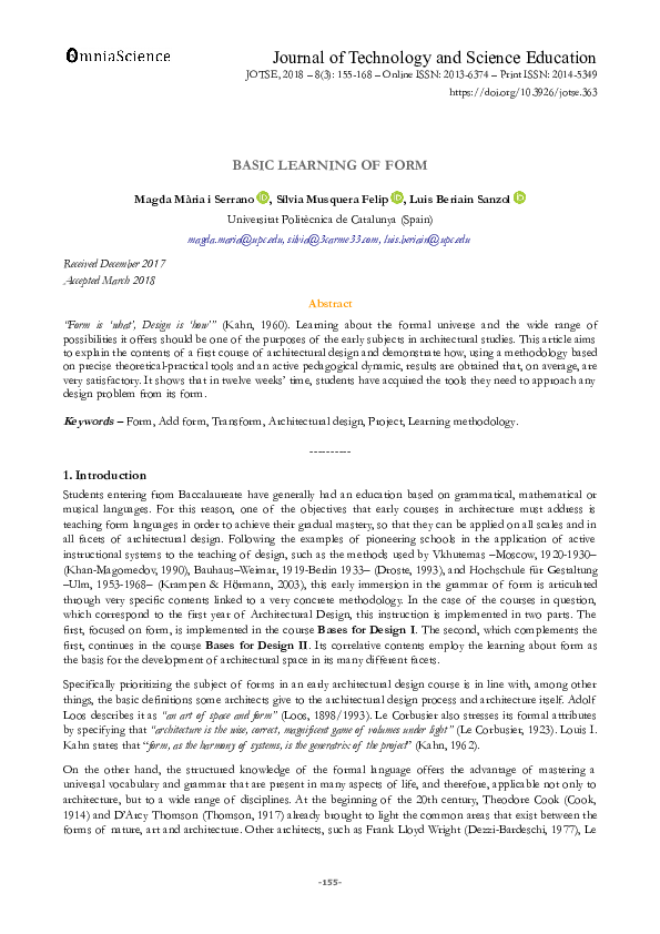 (PDF) Basic learning of form