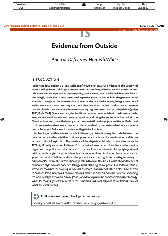 (PDF) Evidence from outside