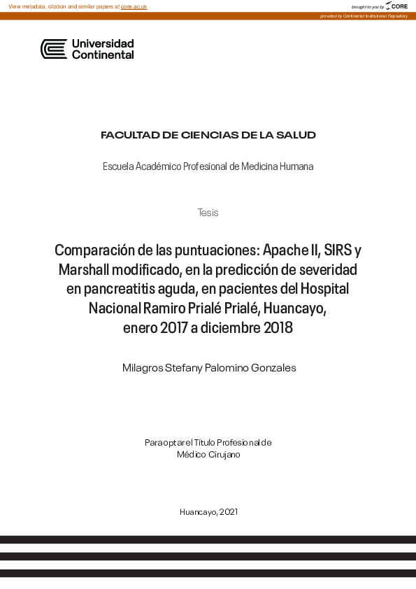 (PDF) Comparación de las puntuaciones: Apache II, SIRS y Marshall ...