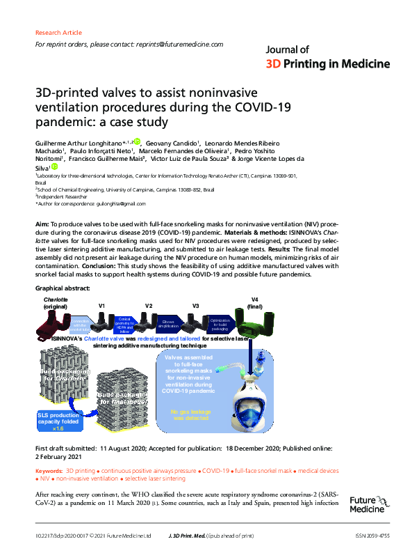 (PDF) 3D-printed valves to assist noninvasive ventilation procedures ...