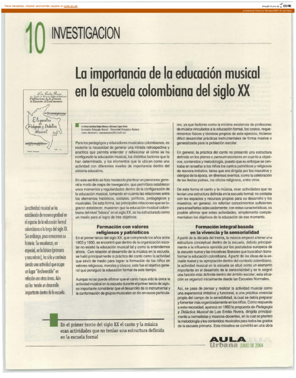 (PDF) La importancia de la educación musical en la escuela colombiana ...