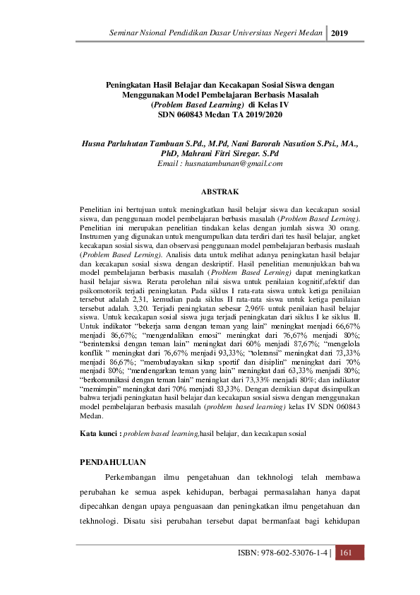 (PDF) Peningkatan Hasil Belajar dan Kecakapan Sosial Siswa dengan Menggunakan Model Pembelajaran ...