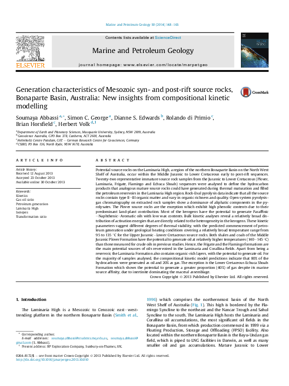 (PDF) Generation characteristics of Mesozoic syn- and post-rift source ...