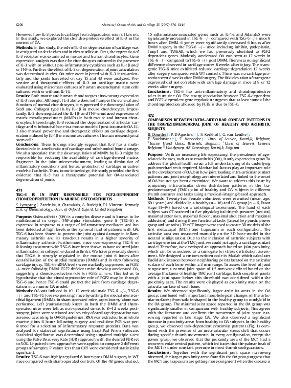 (PDF) Comparison between Intra-articular Contact Patterns in the ...