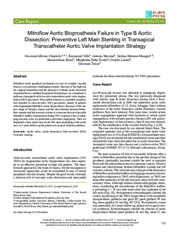 (PDF) Mitroflow Aortic Bioprosthesis Failure in Type B Aortic ...