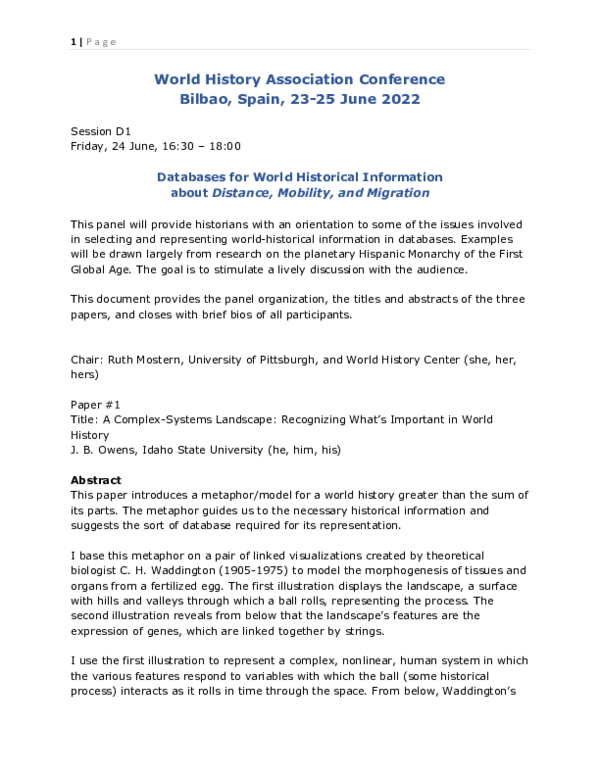 (PDF) A Complex System Landscape. Recognizing What's Important in World ...