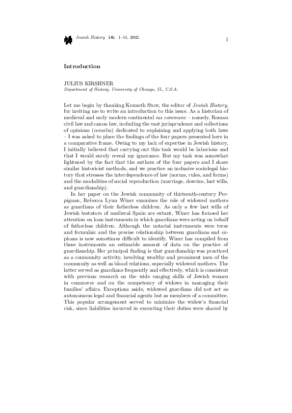 (PDF) "Introduction" / Guardianship and Inheritance: The Ways of ...