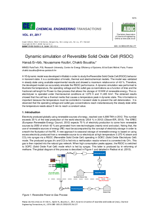 (PDF) Dynamic simulation of Reversible Solid Oxide Cell (RSOC)