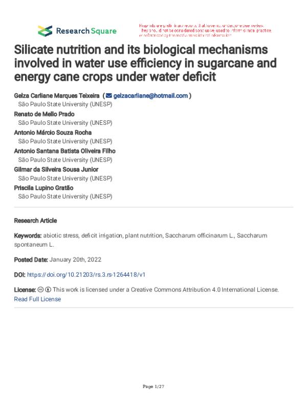 (PDF) Silicate nutrition and its biological mechanisms involved in ...