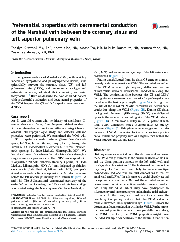 (PDF) Preferential properties with decremental conduction of the ...