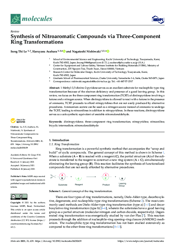(PDF) Synthesis of Nitroaromatic Compounds via Three-Component Ring ...