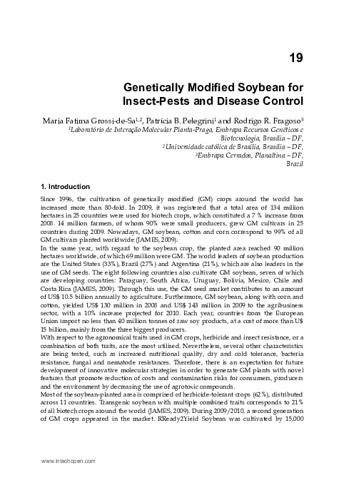 (PDF) Genetically Modified Soybean for Insect-Pests and Disease Control