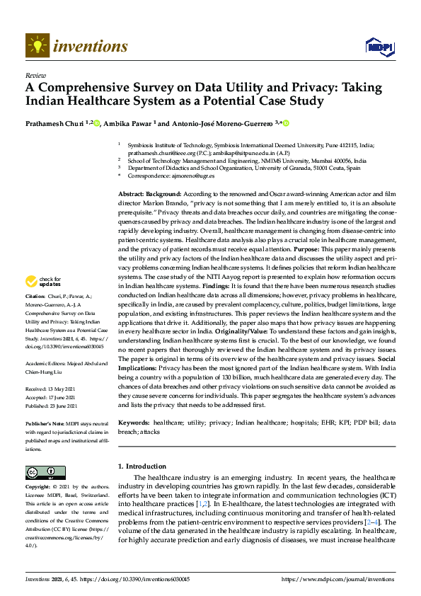 (PDF) A Comprehensive Survey on Data Utility and Privacy: Taking Indian ...
