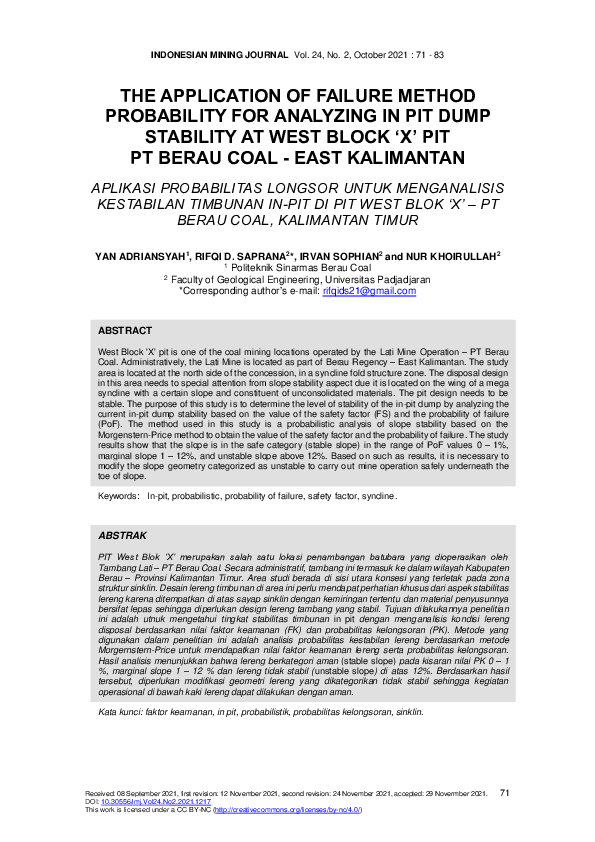 (PDF) The Application of Failure Method Probability for Analyzing in ...