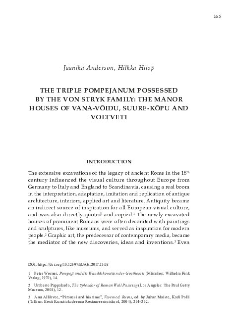 (PDF) The Triple Pompejanum Possessed by the von Stryk Family: The ...