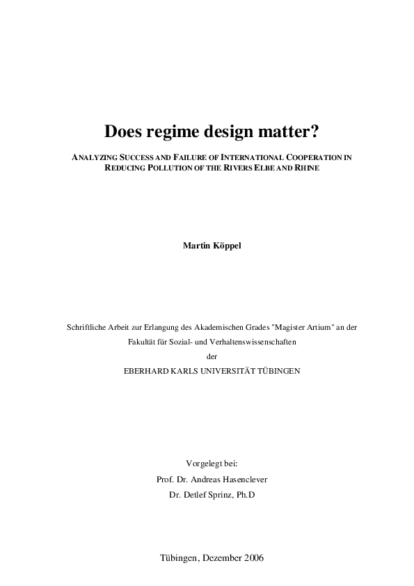 (PDF) Does Regime Design Matter? Analyzing Success and Failure of ...