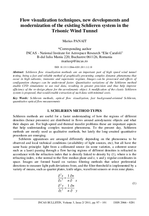 (PDF) Flow visualization techniques, new developments and modernization ...