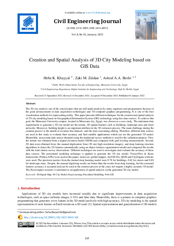 (PDF) Creation and Spatial Analysis of 3D City Modeling based on GIS Data