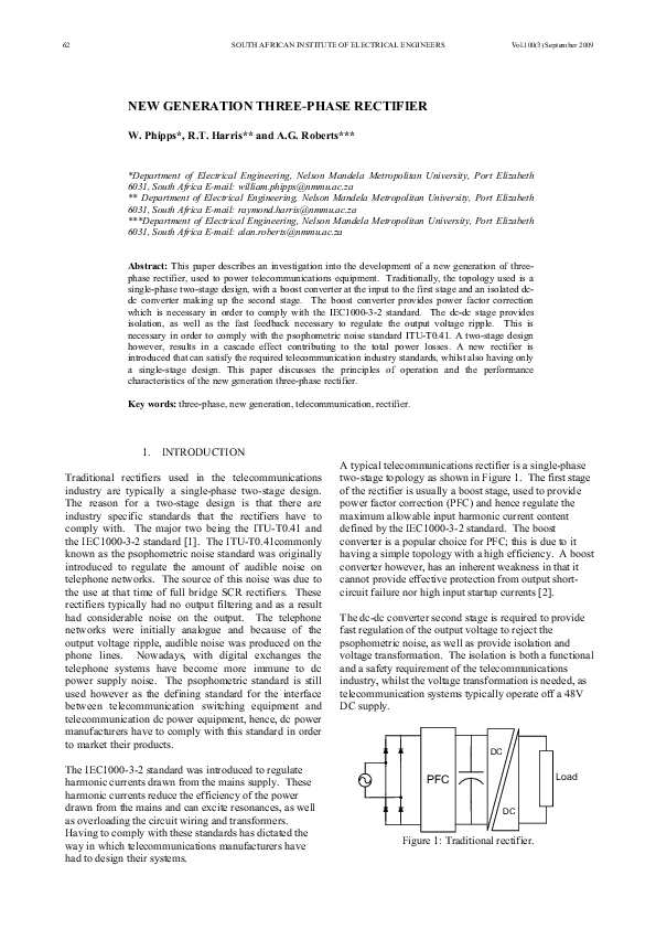 (PDF) New Generation Three-Phase Rectifier