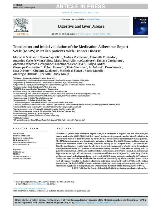 (PDF) Translation and initial validation of the Medication Adherence ...