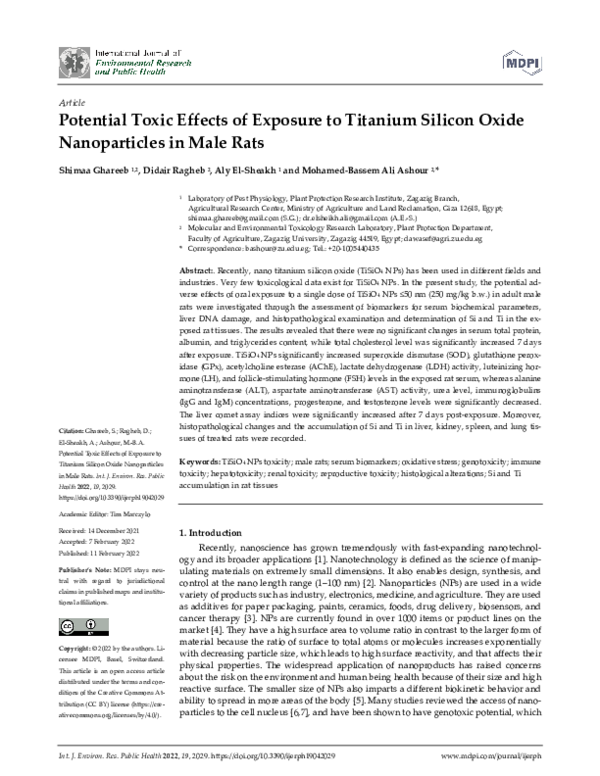 (PDF) Potential Toxic Effects of Exposure to Titanium Silicon Oxide ...