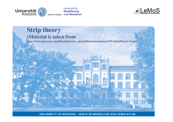 (PDF) Strip Theory Kompatibilitaetsmodus 2