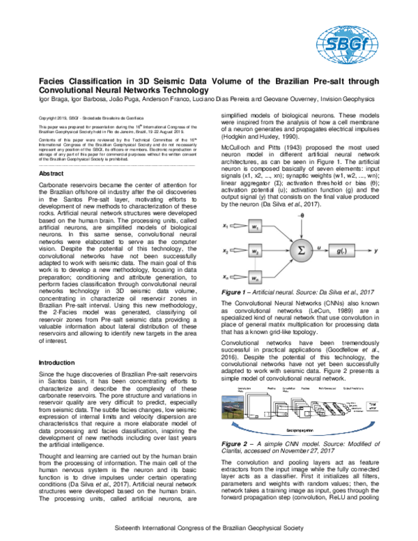 (PDF) Facies Classification in 3D Seismic Data Volume of the Brazilian Pre-salt through ...