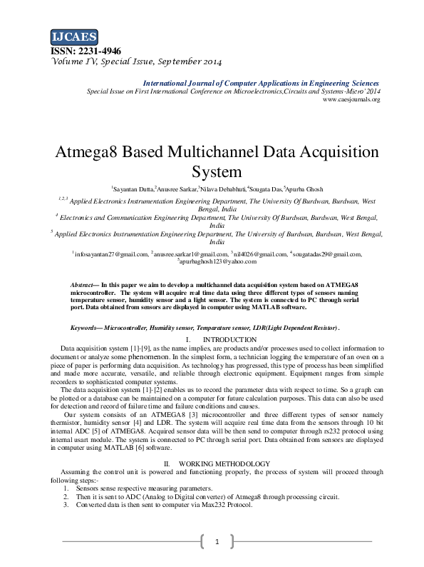 (PDF) Atmega8 Based Multichannel Data Acquisition System