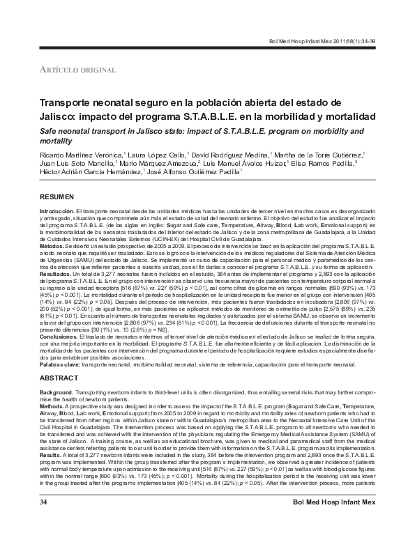 (PDF) Transporte neonatal seguro en la población abierta del estado de ...