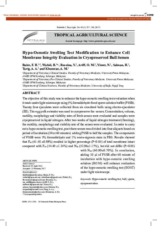(PDF) Hypo-osmotic swelling test modification to enhance cell membrane ...