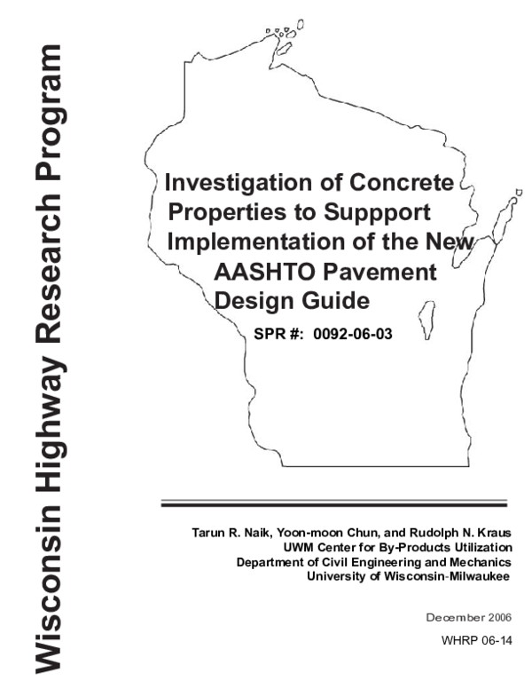 (PDF) Investigation of Concrete Properties to Support Implementation of ...