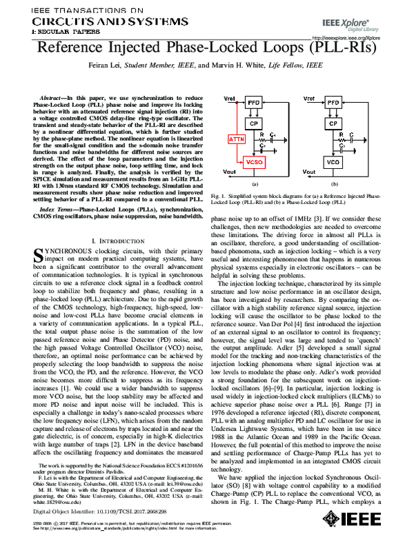 (PDF) Reference Injected Phase-Locked Loops (PLL-RIs)