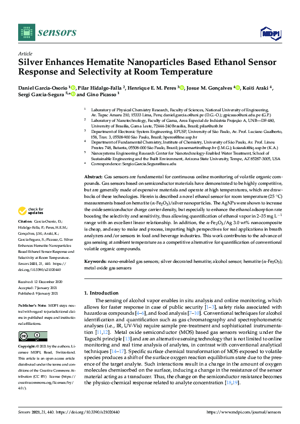 (PDF) Silver Enhances Hematite Nanoparticles Based Ethanol Sensor ...
